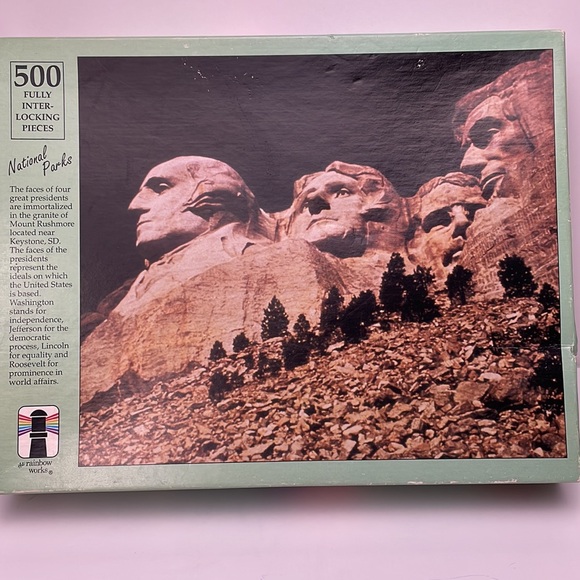 Vintage | Games | Vintage Mount Rushmore National Parks Puzzle 50 Pc ...